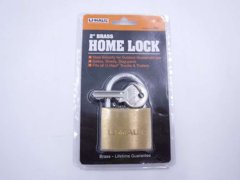 Lot of 2 2" U Haul Brass Home/Security Lock - Dutch Goat