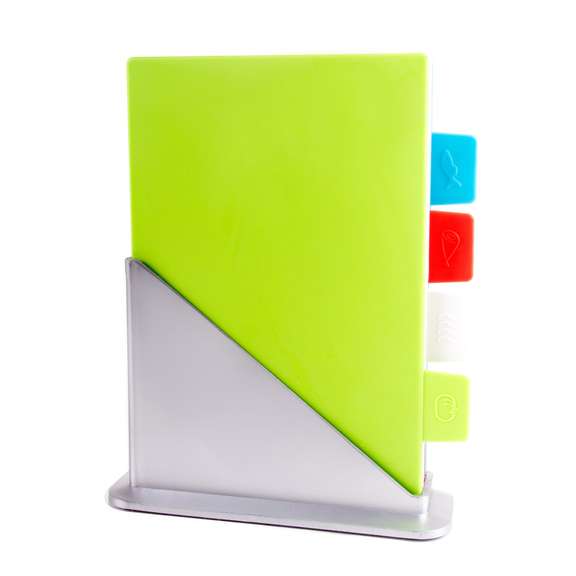 Color Coded Chopping Board with Stand 5-Piece Set - Dutch Goat