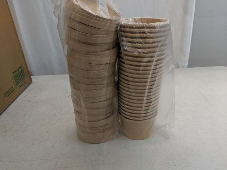 ECO Choice Compostable Kraft Paper Hot/Soup Cups with Lids - 8 oz - 250 ...