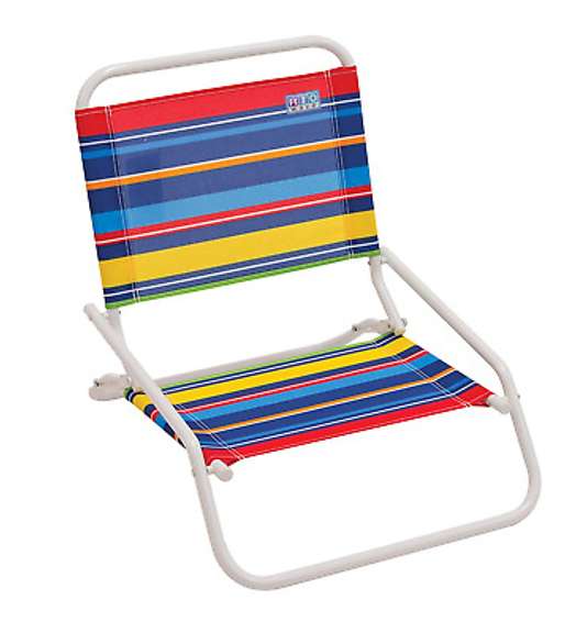RIO Beach Wave 1-Position Beach Folding Sand Chair - Pop Stripes ...