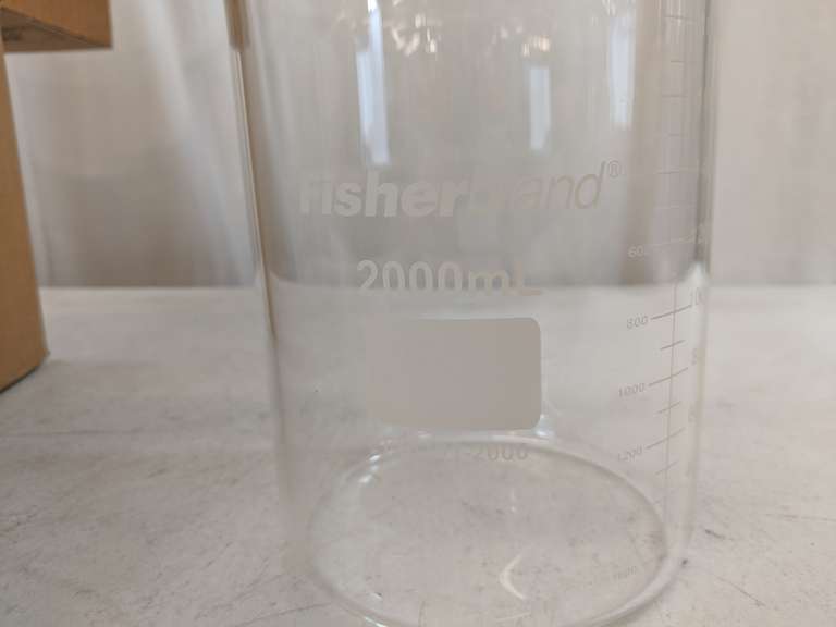 Case Of 4 Fisher Brand Reusable Glass Heavy Duty Low Form Beakers -2000 ...