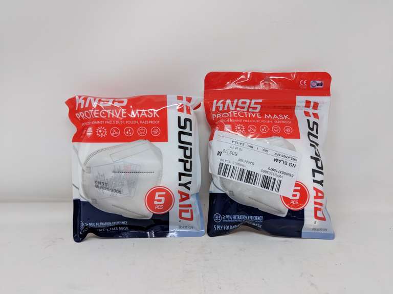 Lot of 2 KN95 Protective Masks - 5 Per Pack - 10 Total - Dutch Goat