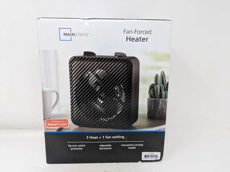 Mainstays Fan-Forced Heater - 3 Heat + 1 Fan Setting - Dutch Goat