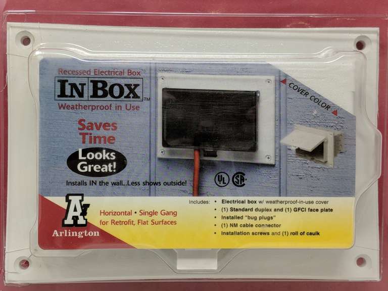 Lot of 3 Arlington Recessed Electrical Box - Horizontal - Dutch Goat