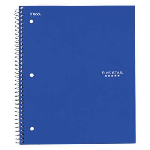 Lot Of 2 Five Star Spiral Notebook, Grid Paper- Black & Blue - Dutch Goat