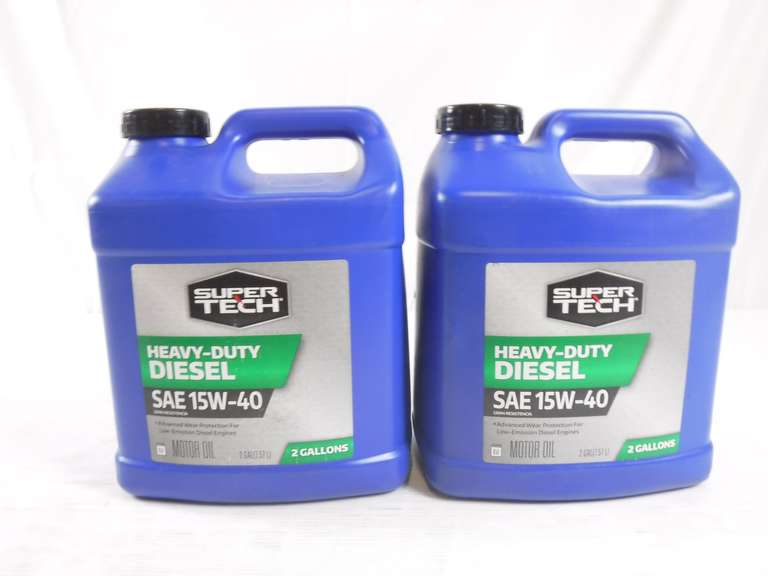 Lot Of 2 Super Tech Heavy Duty Diesel SAE 15W-40 Motor Oil - Dutch Goat