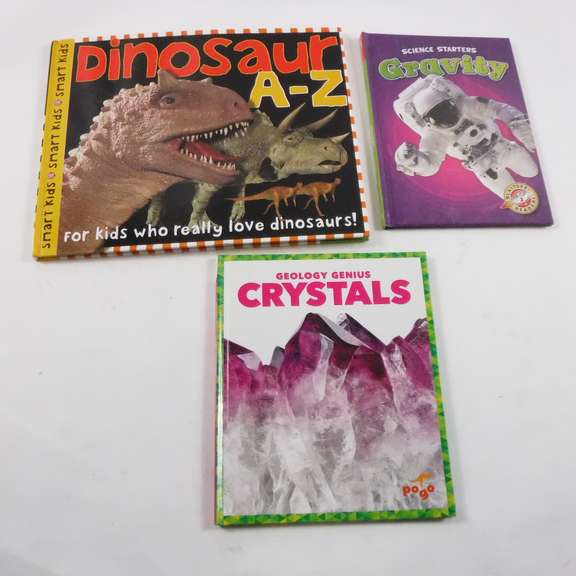 Assortment Of 3 Kid's Books: Dinosaur A-Z, Science Starters Gravity ...