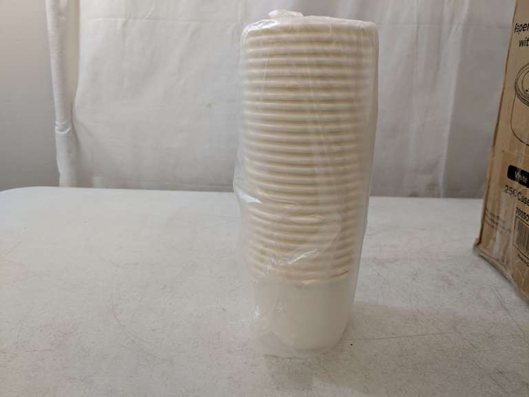 Choice Paper Hot Food Cups With Plastic Lids White 12 oz 250/Case ...