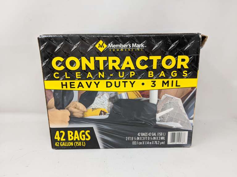 Lot of 3 Member's Mark Heavy Duty Contractor Clean-Up Bags - 42 Bags ...