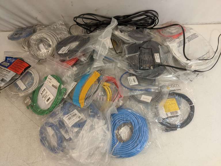 Assortment of 44 Miscellaneous Cords & Cables - Dutch Goat