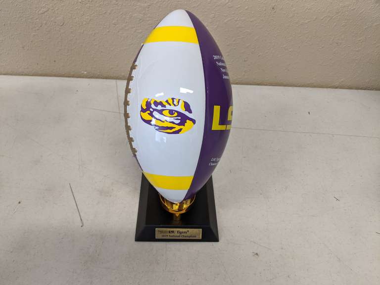 LSU Tigers 2019 National Champions Ceramic Football - Dutch Goat