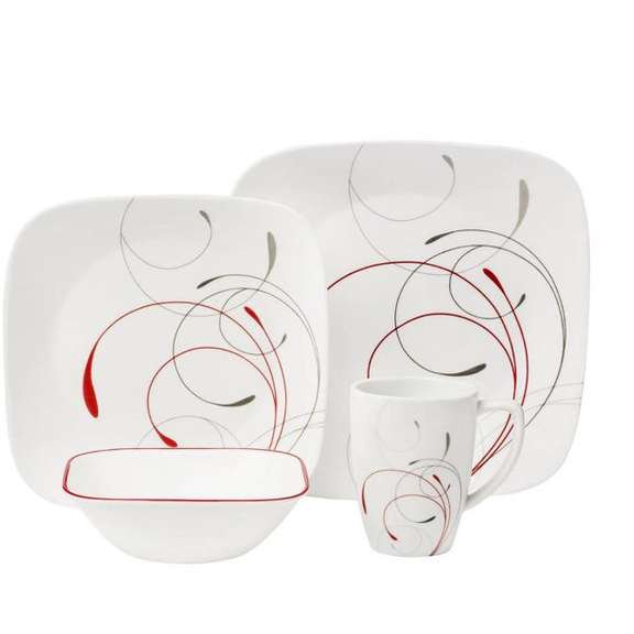 Corelle Square Splendor 16-Piece Dinnerware Set - Dutch Goat