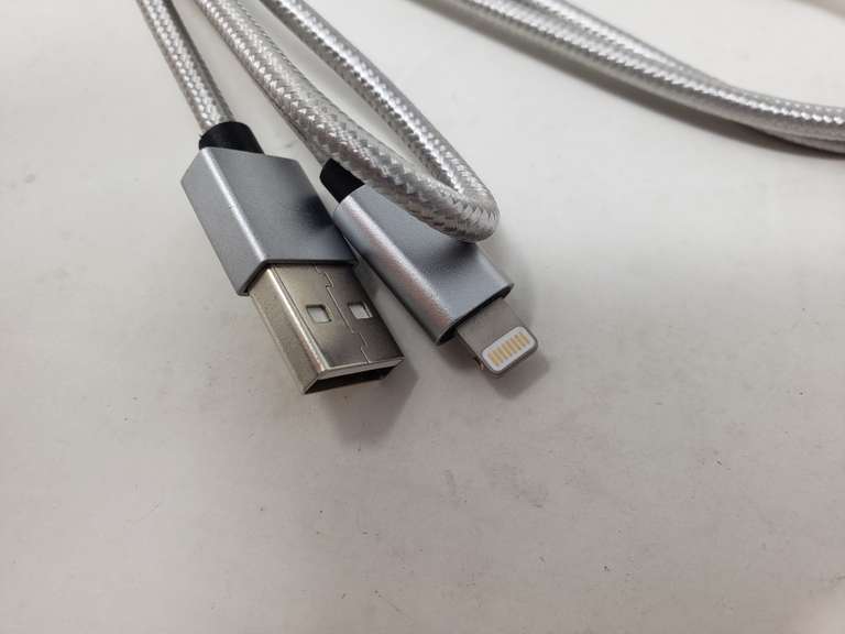 Lot of 2 Titanium Extra Long Cable - Made For iPhone, iPad, iPod ...
