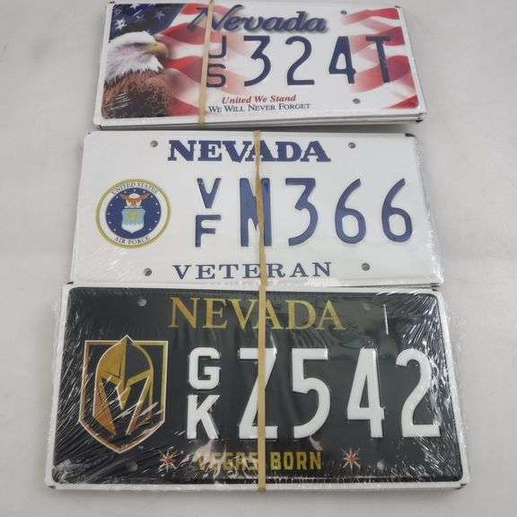 Assortment Of Nevada License Plates, Metal - 16 Plates Total - Dutch Goat