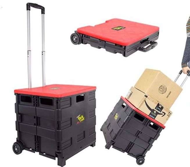 Dbest Products Quik Cart Collapsible Rolling Crate On Wheels - 80lbs ...