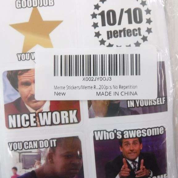 Lot Of 3: Meme Stickers/Meme Reward Stickers - Great For Hydroflasks ...