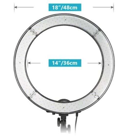 Neewer Pro 18" LED Ring Light - Dimmable (Ring Only, No Stand Or Tripod ...