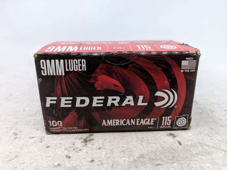 Federal 9mm Luger 115 Grain - 100 Centerfire Pistol Cartridges - Dutch Goat