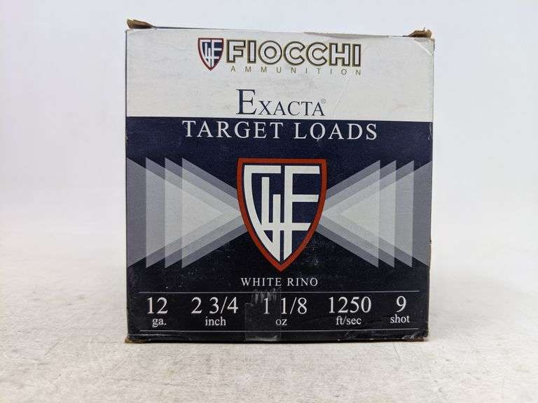 Fiocchi Exacta Target Loads 12 GA 2.75in 9Shot - 25 Shotshells - Dutch Goat