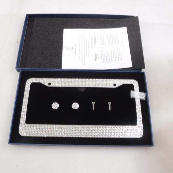 HC Hippo Creation Single Bling License Plate Frame - Dutch Goat