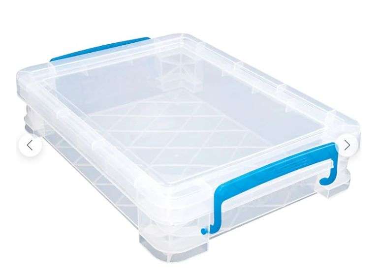 Lot of 2 Clear Advantus Super Stacker Document Box with Blue handles ...