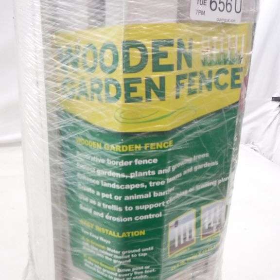 Greenes 15' x 2' White Pine Spaced Picket Garden Woven Wire Rolled ...
