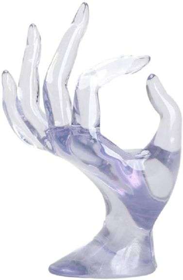 Clear Plastic Hand Gesture Mannequin Jewelry Display 6" Tall - Dutch Goat