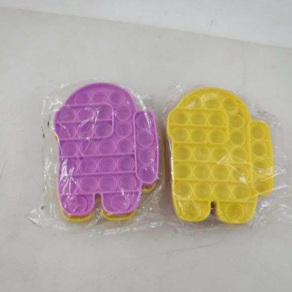 Lot Of 4: Among Us Fidget Toys Popper Pop-It Toys - 2 Purple and 2 ...