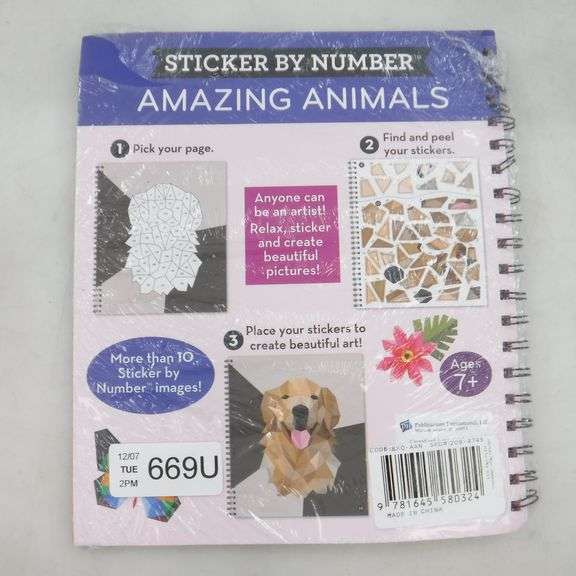 Brain Games Stickers By Numbers Amazing Animals - Dutch Goat