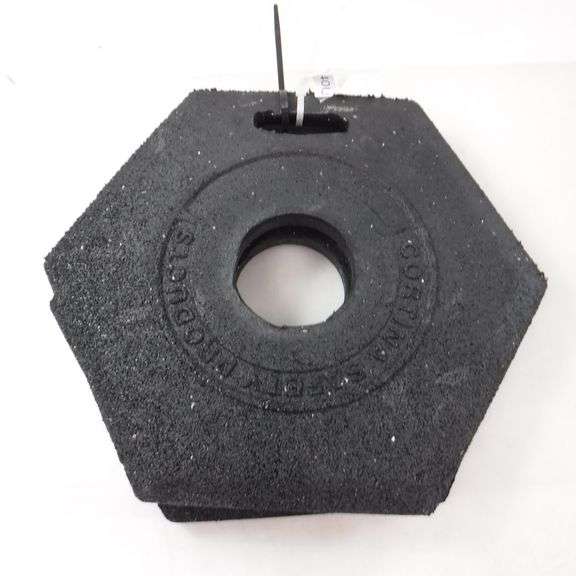 Lot Of 2 : Cortina Safety Products Hexagon Rubber Cone Base - Dutch Goat