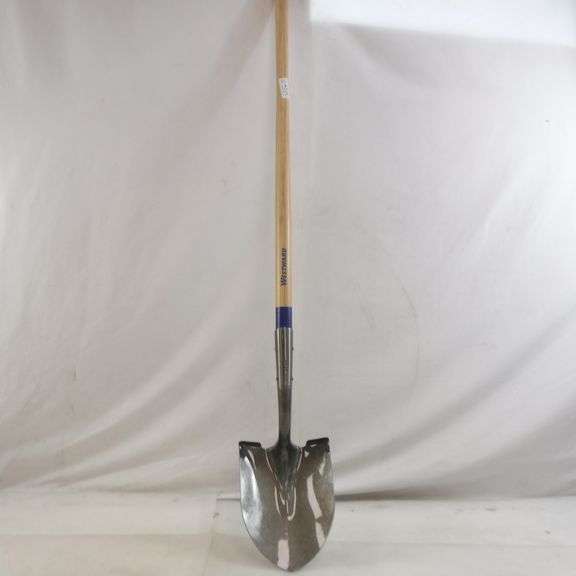 Westward Tempered Round Point Shovel, 48" Handle, 14-Gauge - Dutch Goat