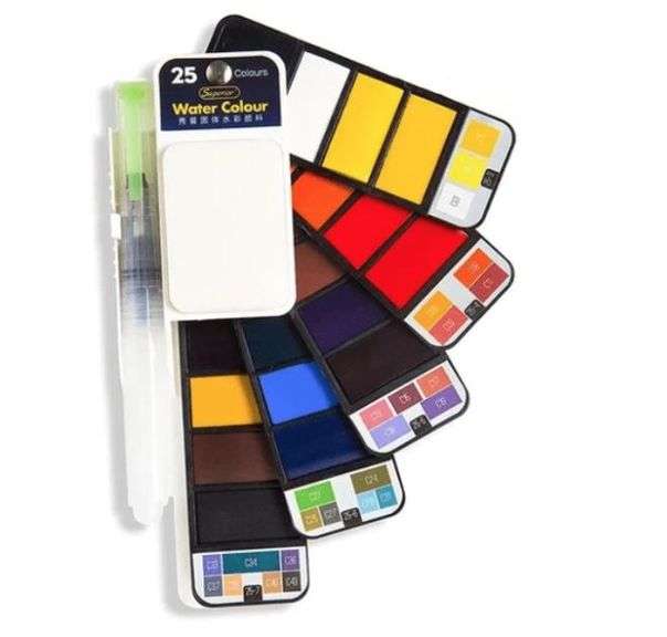 Kido Paints 25 Mess Free Watercolor Palette - Dutch Goat