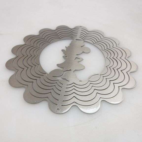 Super Cute Minnie Mouse Silver Minnie Mouse Wind Spinner Rotator 8 ...