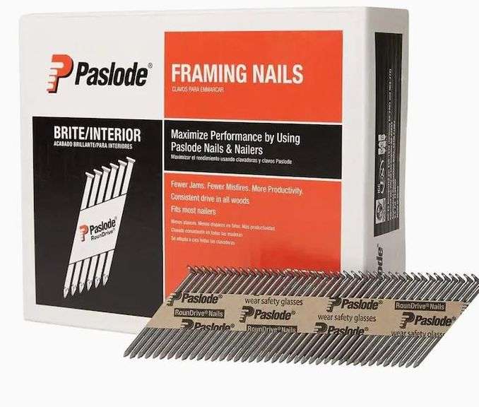 Paslode 2-3/8" Bright Steel RounDrive Nail - Framing Nails -2000 Count ...
