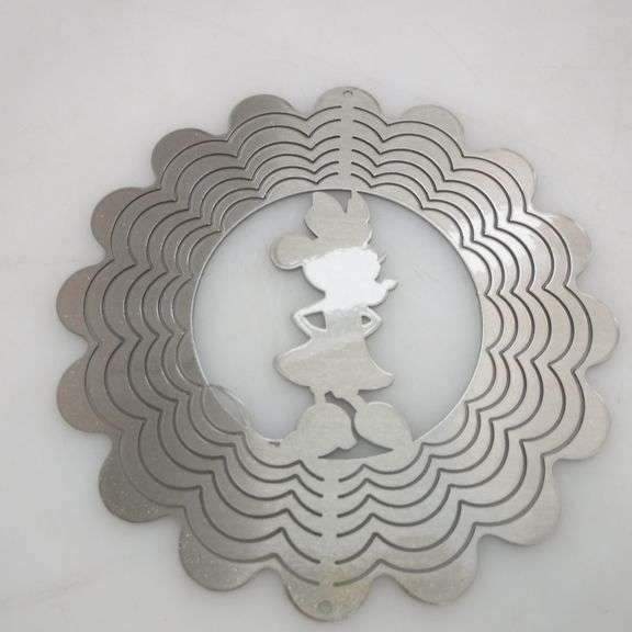 Super Cute Minnie Mouse Silver Minnie Mouse Wind Spinner Rotator 8 ...