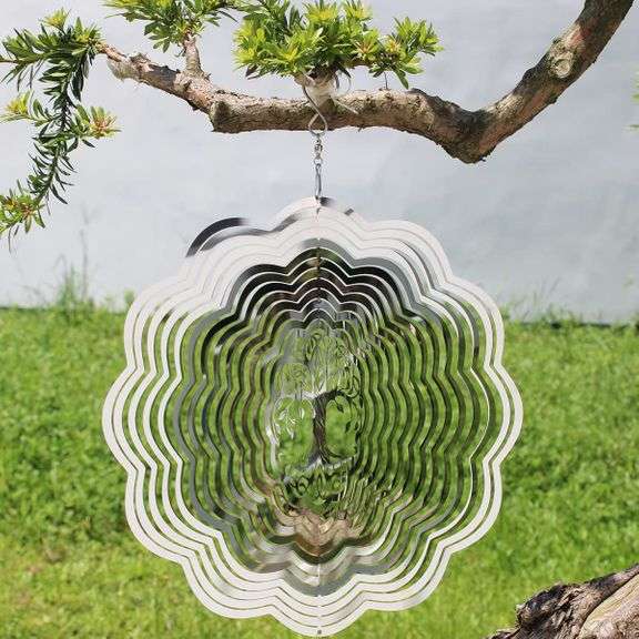 Super Cute Minnie Mouse Silver Minnie Mouse Wind Spinner Rotator 8 ...