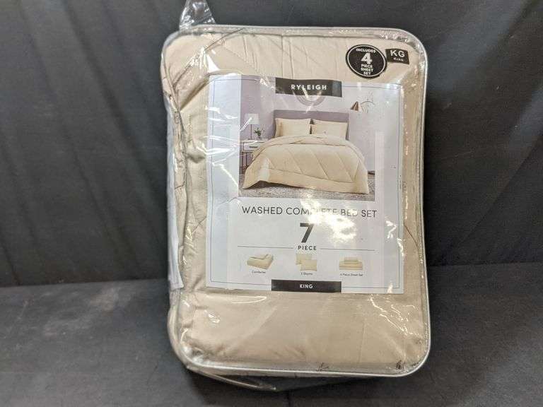 Ryleigh Complete Bed Set King Cream - Dutch Goat