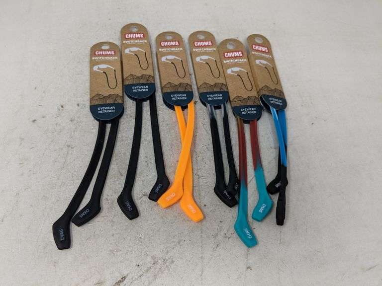 Lot of 6 Chums Switchback Eyewear Retainer - Assorted Colors - Dutch Goat
