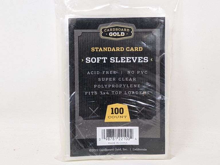 Lot of 5 - Cardboard Gold, Standard Card Soft Sleeves, Super Clear ...