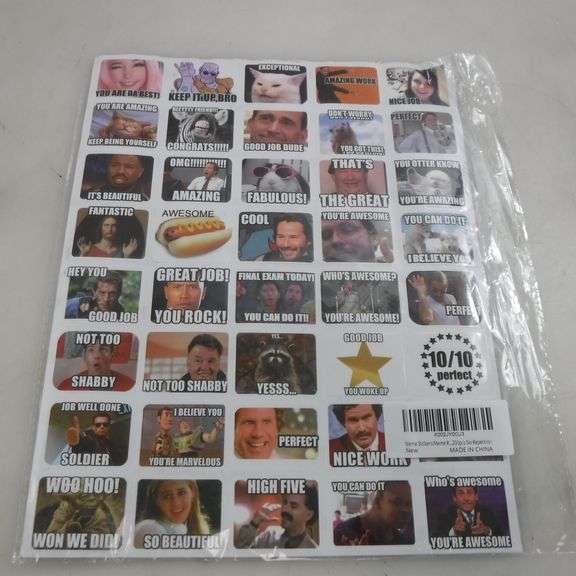 200 Pack Meme Stickers/Meme Reward Stickers No Repetition - For Laptops ...