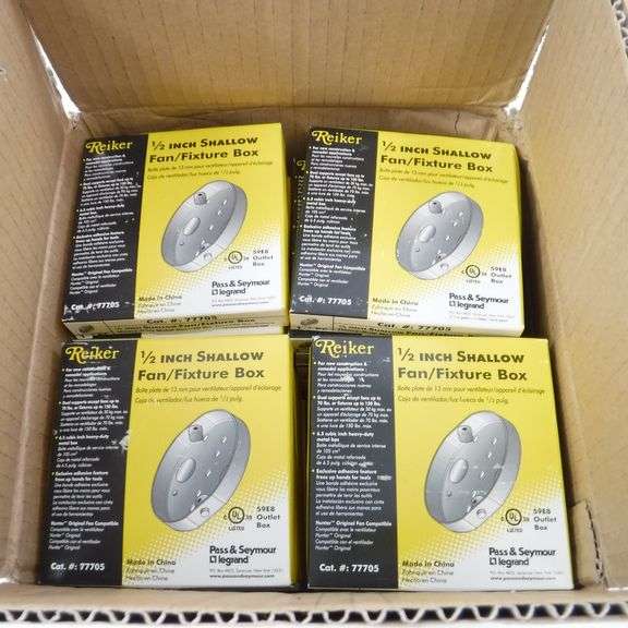 Box Of 24: Legrand Pass & Seymour 1/2" Shallow Fan/Fixture Box 77705 ...