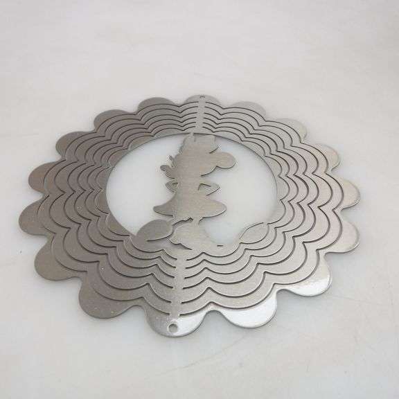 Super Cute Minnie Mouse Silver Minnie Mouse Wind Spinner Rotator 8 ...