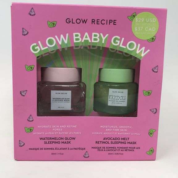 Glow Recipe Glow Baby Glow Sleeping Mask Set in Watermelon & Avocado ...