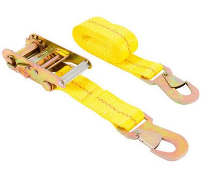 Keeper 8 Ft Ratchet Tie Down - High Tension Ratchet - Full Size Snap Hooks - 2" Wide Webbing ...