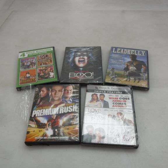 Assortment Of DVD Movies: Premium Rush, Triple Feature, Leadbelly, Boo ...