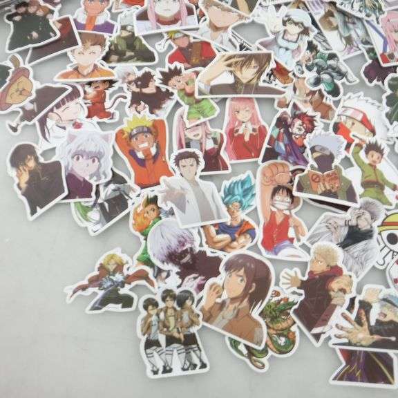 Assortment Of Anime Stickers From Anime Including Naruto, Jujitsu ...