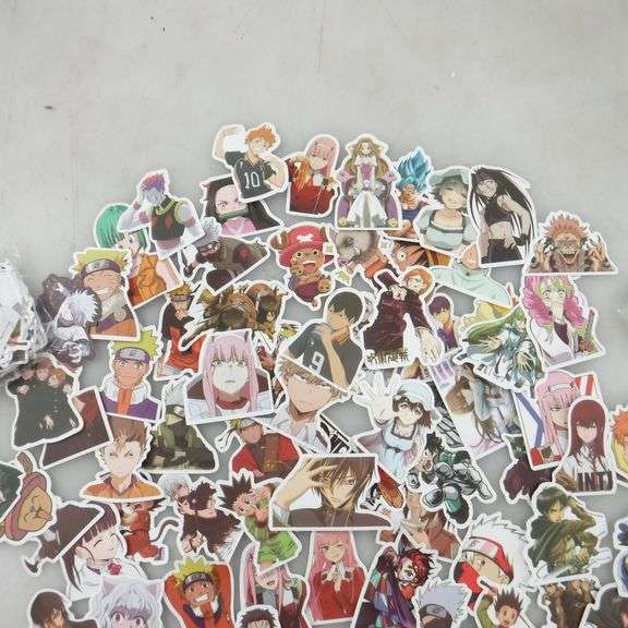 Assortment Of Anime Stickers From Anime Including Naruto, Jujitsu ...