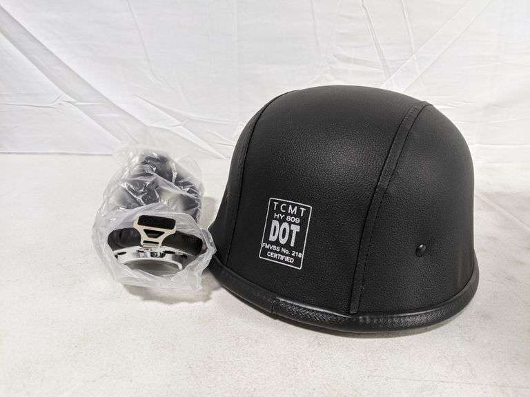 TCMT DOT Helmet And Glasses (Black) - Dutch Goat