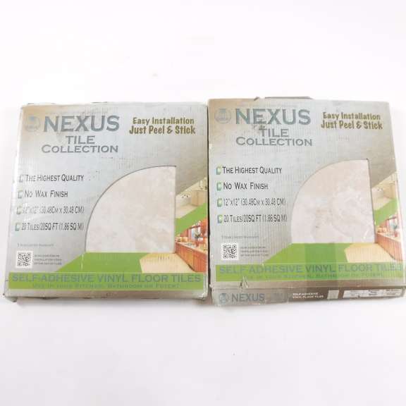 Lot of 2 20pk Nexus Tile Collection Self-Adhesive Vinyl Floor Tiles ...