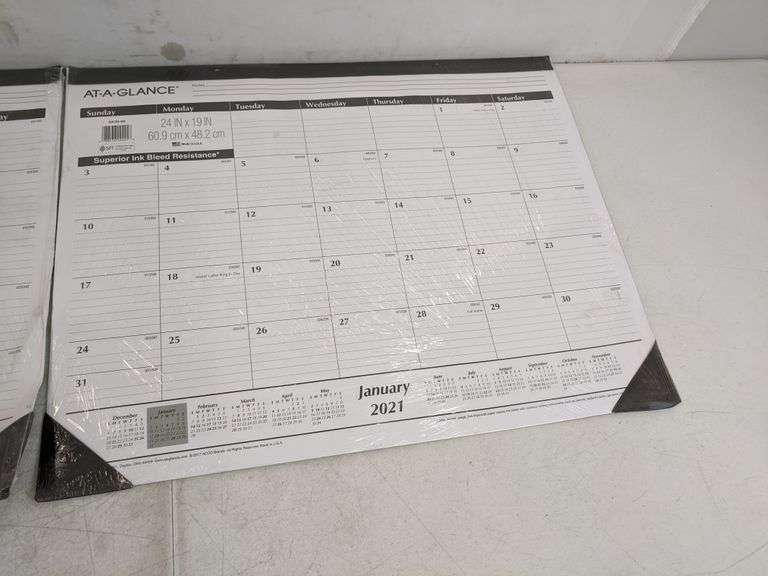 Lot of 2 At-A-Glance 2021 Calendars - 24" x 19" - Dutch Goat